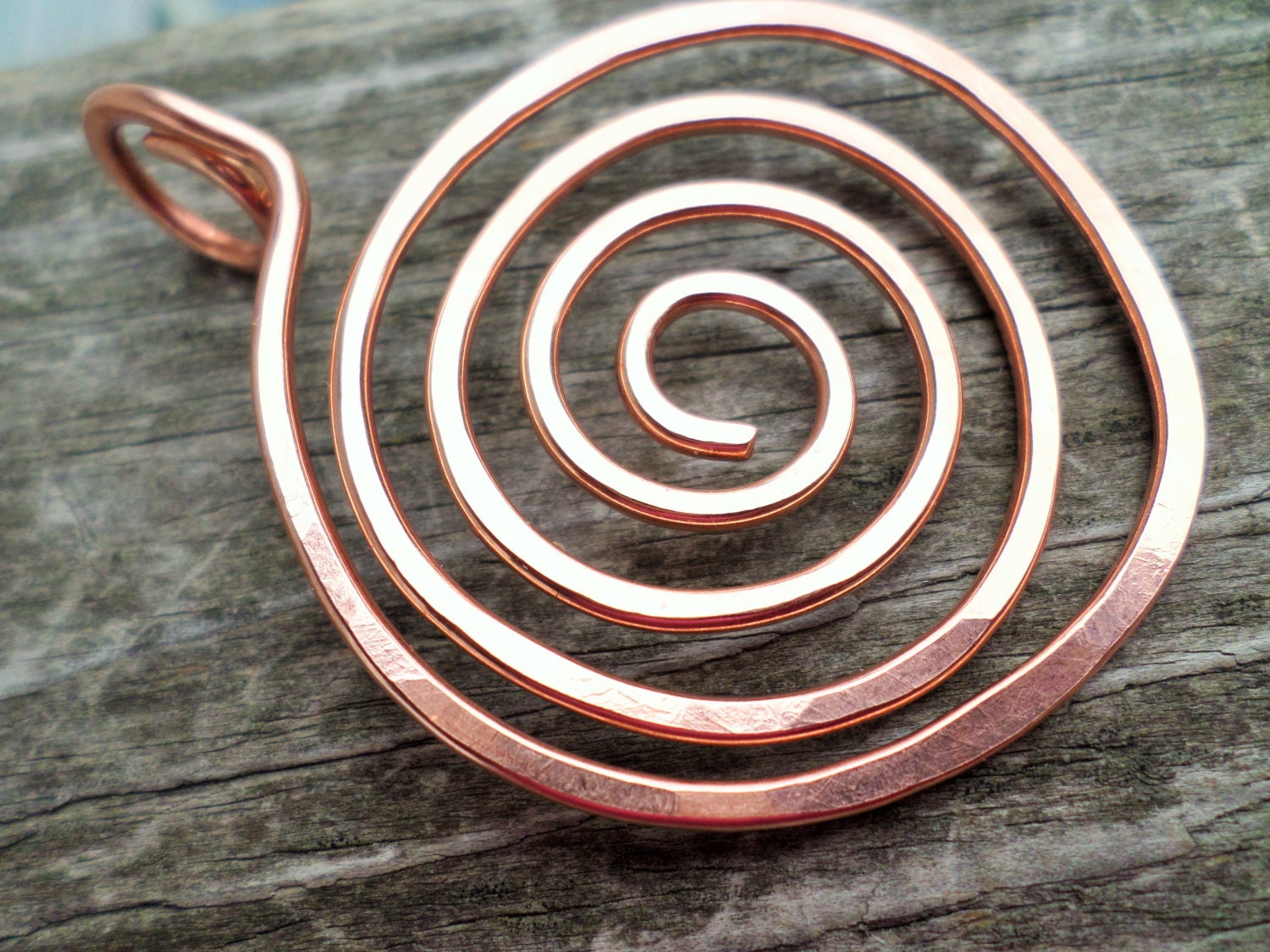 Large Copper, Oxidized Copper or Nugold Brass Swirl Pendant 50mm - Etsy