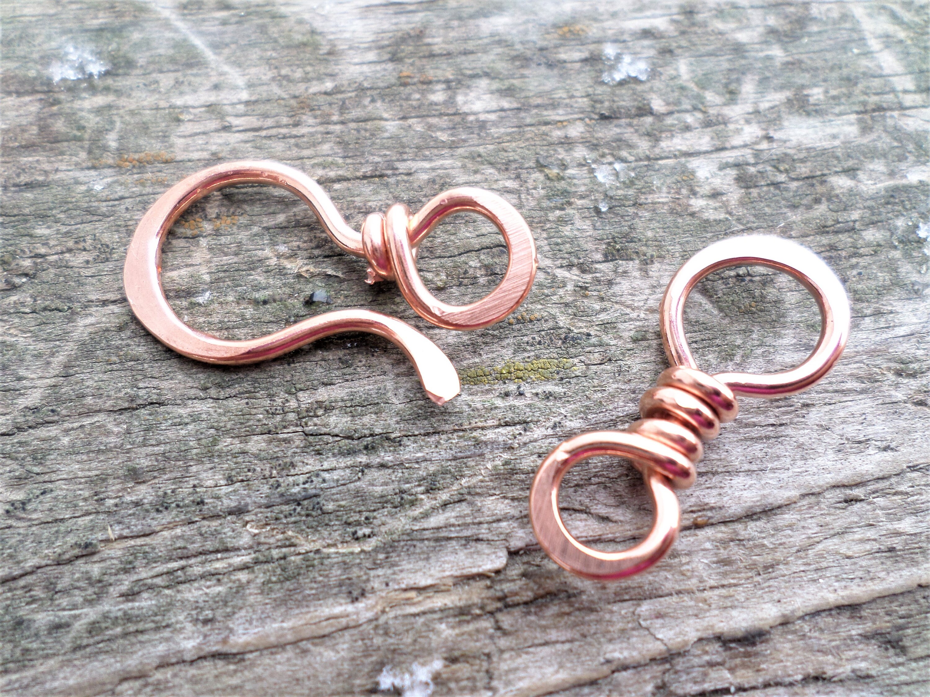 Hook and Eye Clasp Set Sterling Silver Oxidized Sterling | Etsy