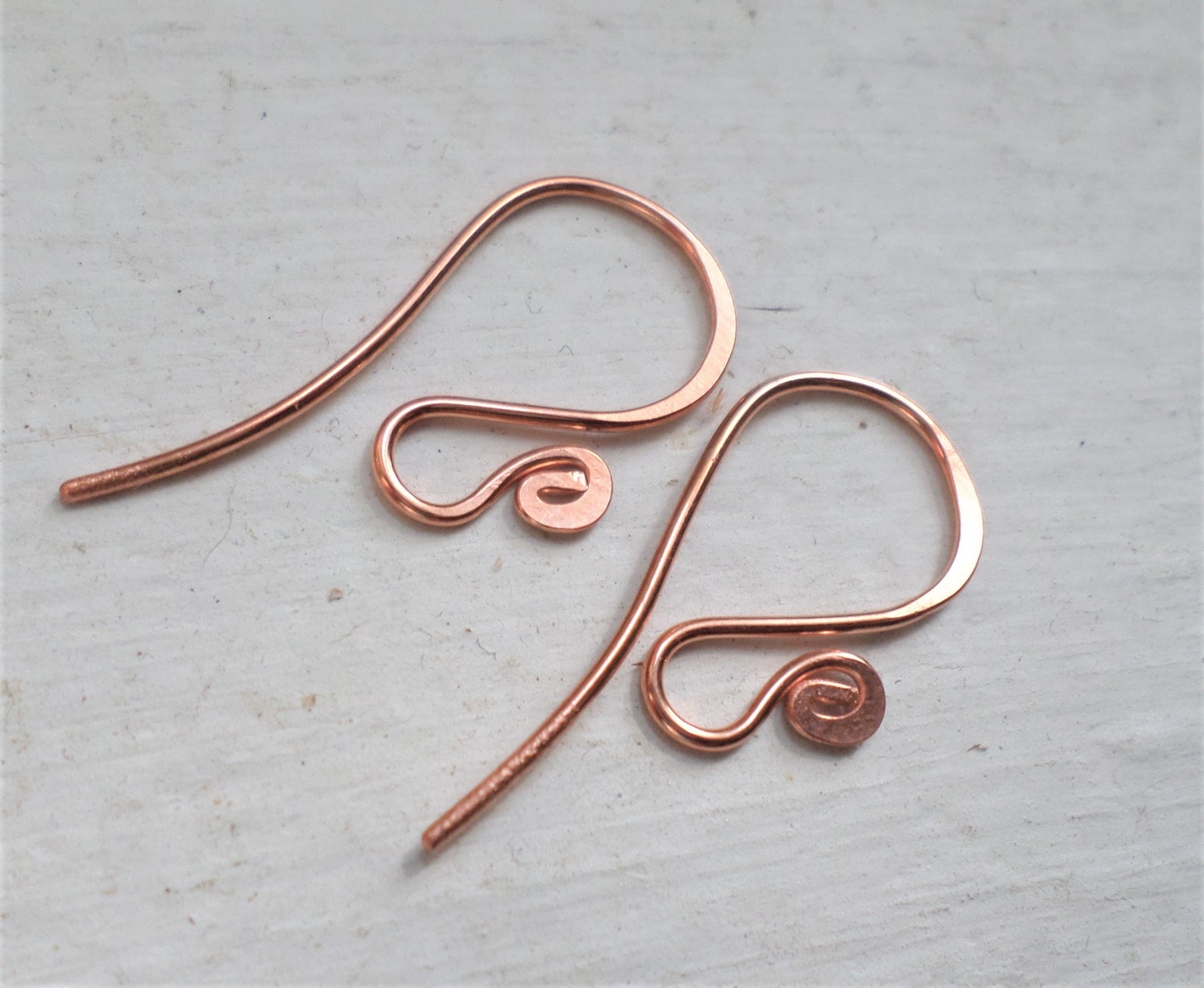 Mini Swirl Hook Ear Wires Handmade Sterling Silver, Oxidized Sterling ...