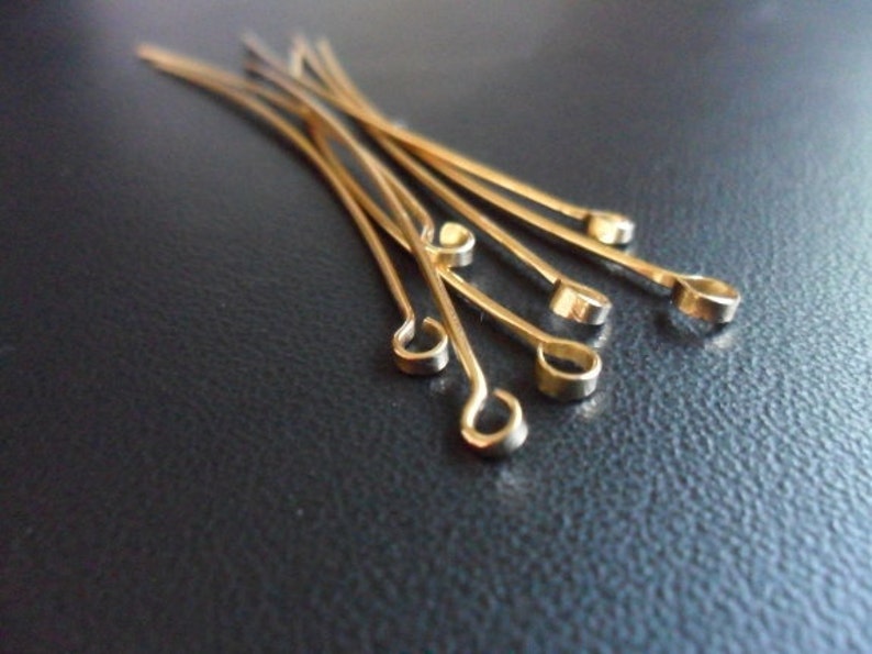 Flat Loop Eye Pins Choose From Sterling Silver Copper | Etsy