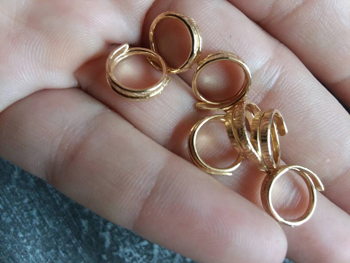 Handmade Stamped Split Rings 12mm /choose From Sterling - Etsy