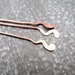 Squiggle Pins Hand Forged 10pcs 20g Sterling Silver, Oxidized Sterling ...