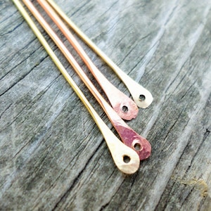 Paddle Pins With 1.25mm Hole Choose From Sterling Silver, Copper ...