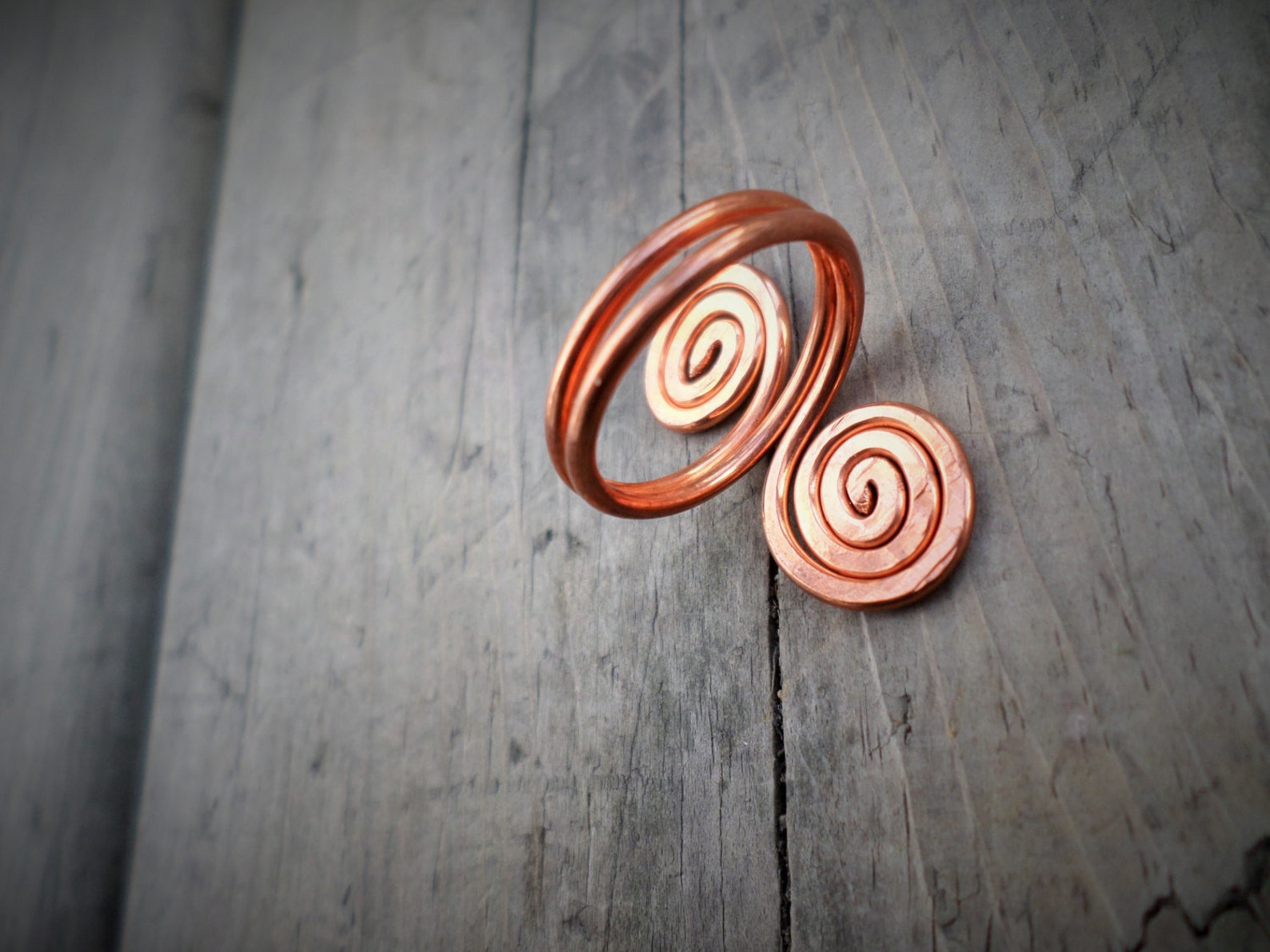Swirl Ring Handmade Choose From Sterling Silver, Copper or Nugold Sizes ...