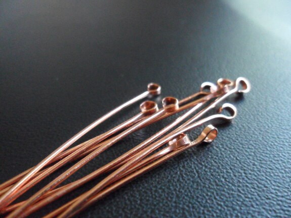 Flat Loop Eye Pins Choose From Sterling Silver Copper | Etsy