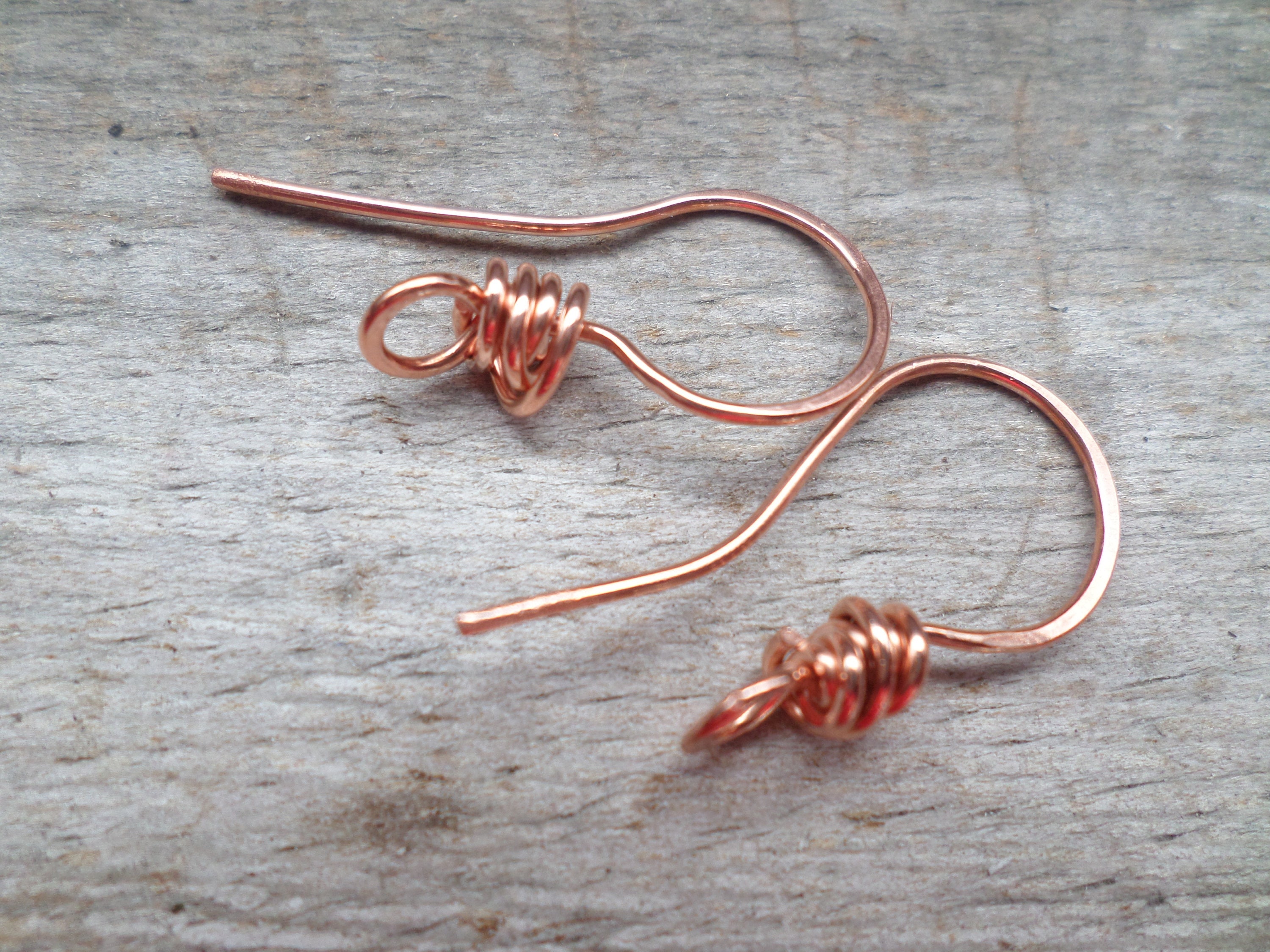 Artisan Series Thick Wrapped Ear Wires in Sterling, Oxidized Sterling ...