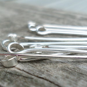 Flat Loop Eye Pins Choose From Sterling Silver, Copper, Oxidized Copper ...