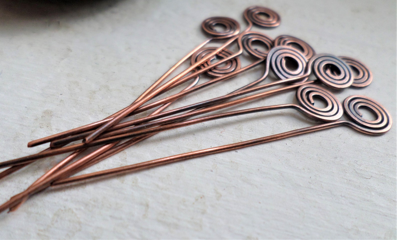 Swirl Pins 20g Choose From Sterling Silver, Copper, Stainless Steel or ...