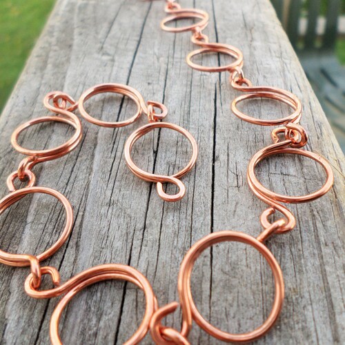 Small Handmade Loop Chain 7mm Chain/sold by the FT - Etsy