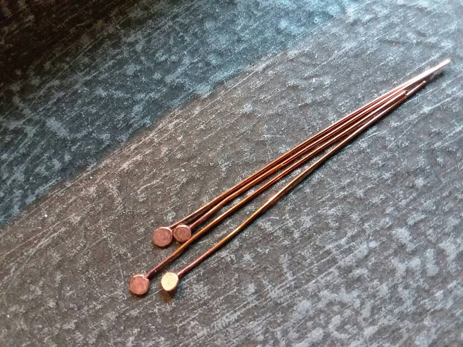 Handmade Circle Head Pins in Sterling Silver, or Copper 24g 10pcs - Etsy
