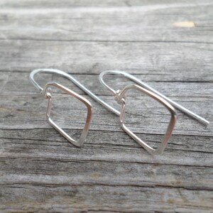 Square Hook Ear Wires Handmade Choose From Sterling Silver, Copper ...