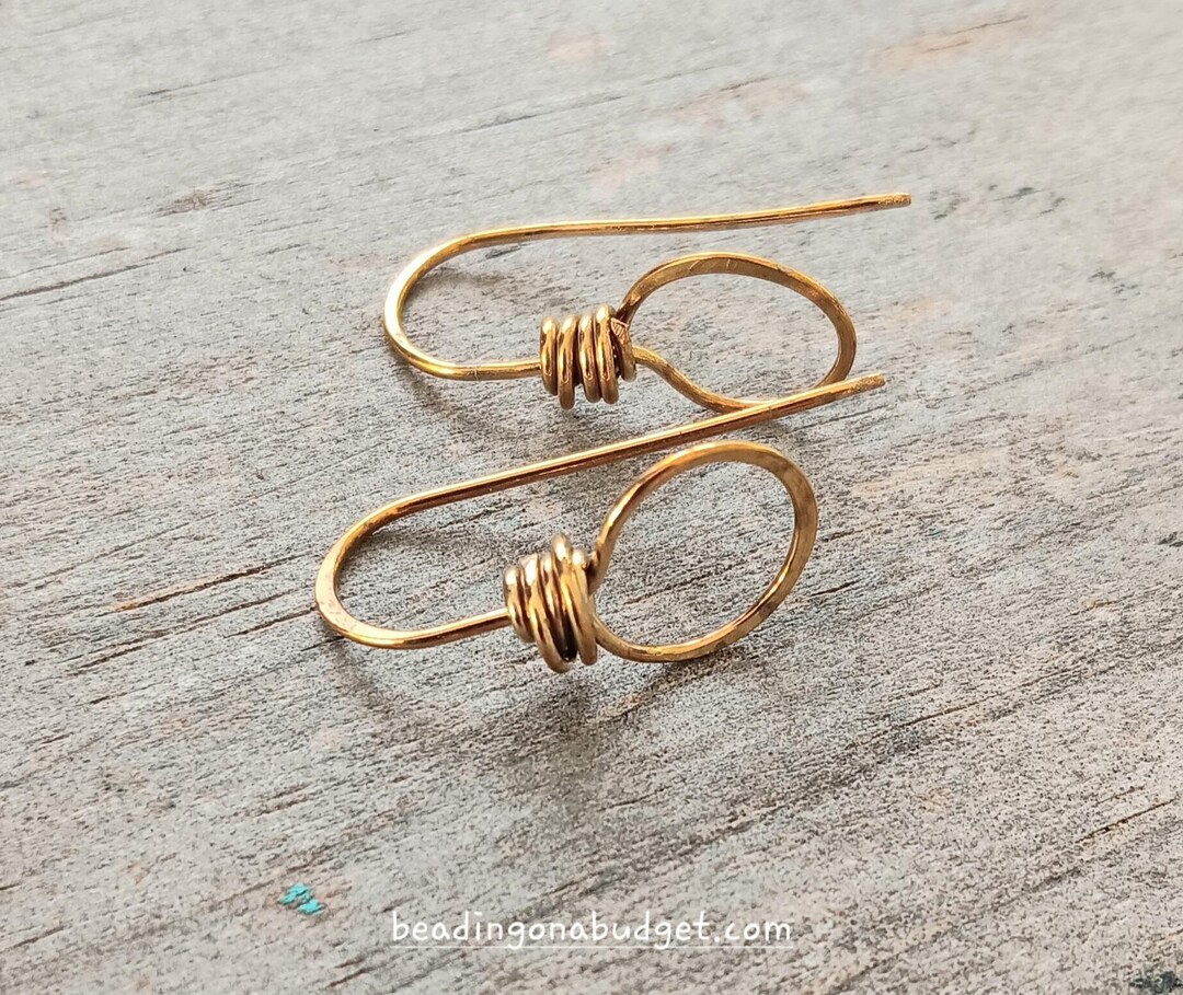 Looped, Thick Wrapped Ear Wires in Sterling, Copper, Stainless or ...