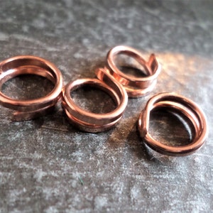 Handmade Split Rings 10mm /choose From Sterling Silver, Oxidized ...