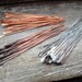 Paddle Pins Hand Forged 10pcs 20g Sterling Silver, Stainless, Oxidized ...