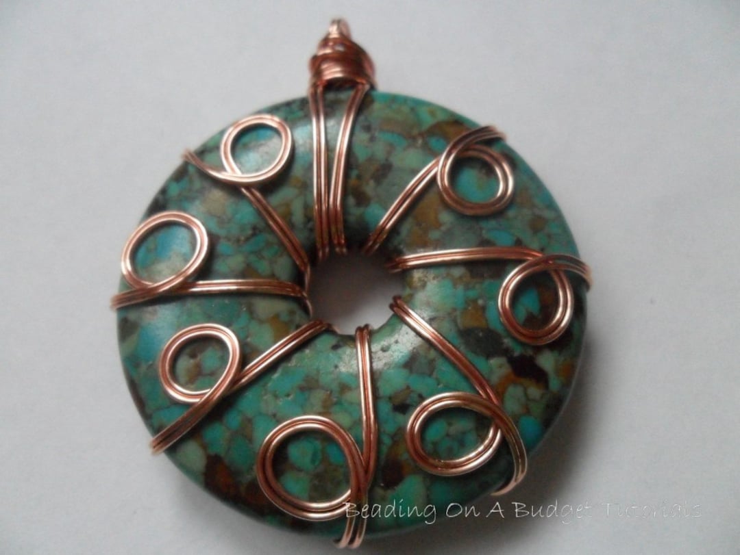 Tutorial Wire Wrapped Turquoise Donut How to Jewelry Making Lessons PDF ...