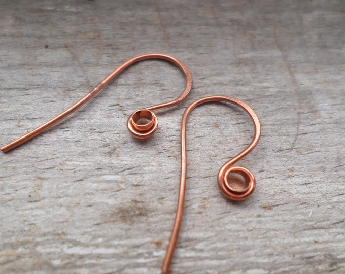 Artisan Series Thick Wrapped Ear Wires in Sterling Oxidized - Etsy