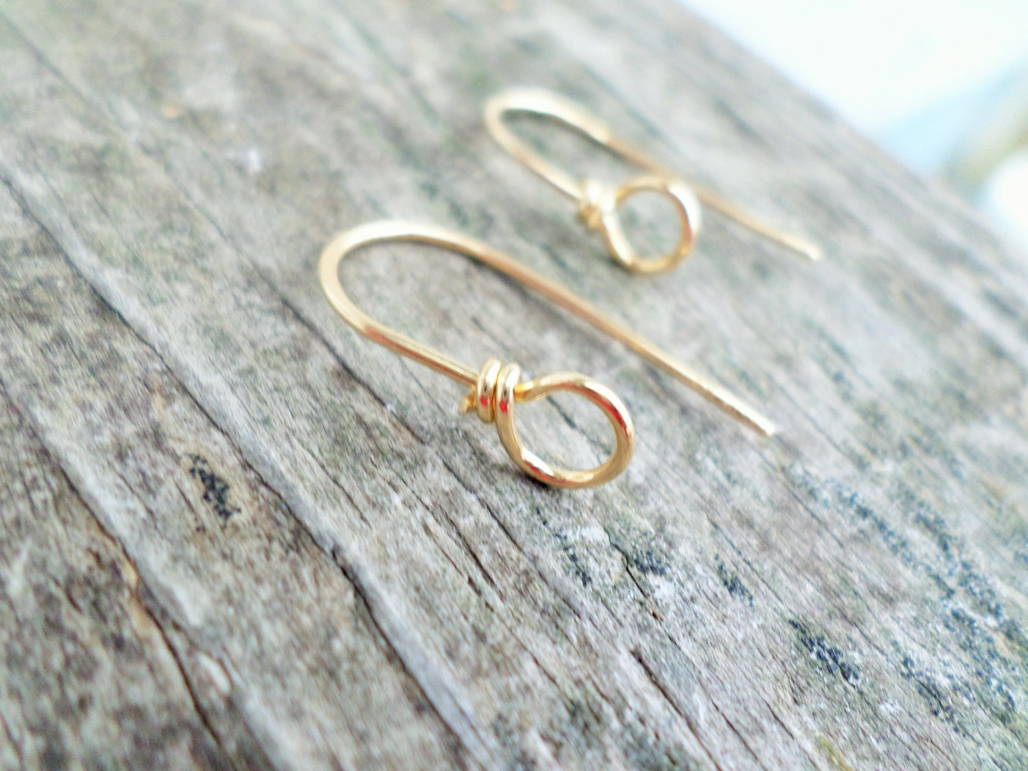 Small Loop Wrapped Ear Wires Copper Oxidized Copper Nugold - Etsy