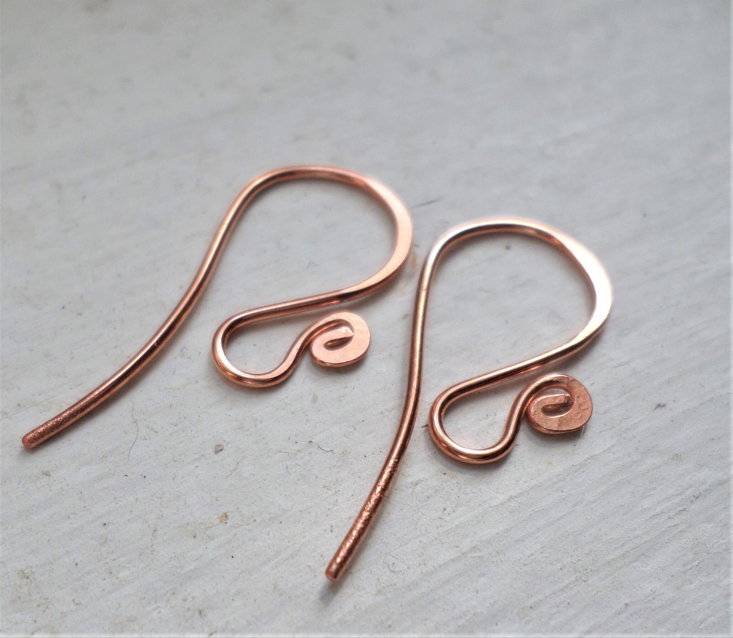 Mini Swirl Hook Ear Wires Handmade Sterling Silver, Oxidized Sterling ...