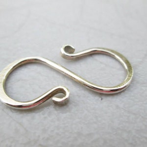 Double Hook Clasp Choose From Sterling Silver, Oxidized Sterling ...