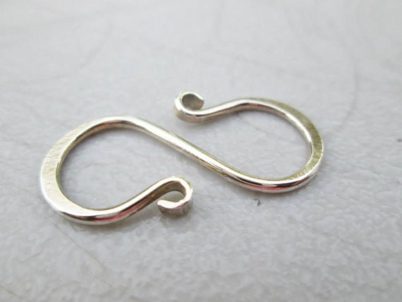 Double Hook Clasp Choose From Sterling Silver Oxidized - Etsy