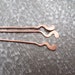 Squiggle Pins Hand Forged 10pcs 20g Sterling Silver, Oxidized Sterling ...