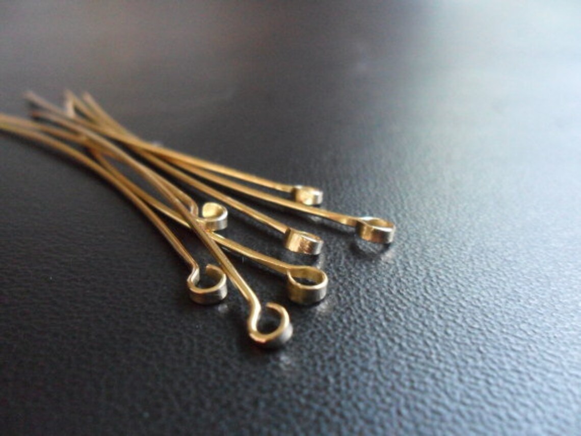 Flat Loop Eye Pins Choose From Sterling Silver Copper | Etsy
