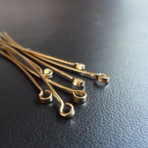Flat Loop Eye Pins Choose From Sterling Silver, Copper, Oxidized Copper ...