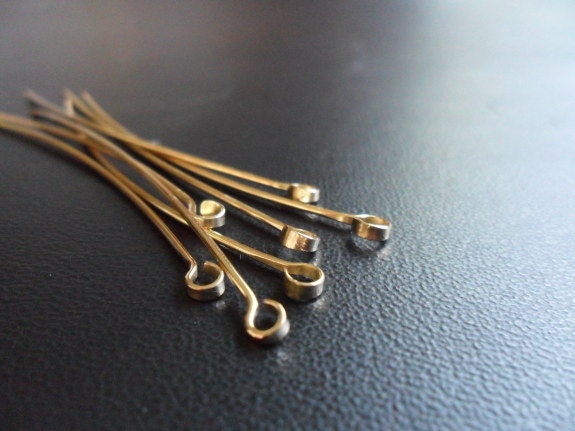Flat Loop Eye Pins Choose From Sterling Silver Copper | Etsy