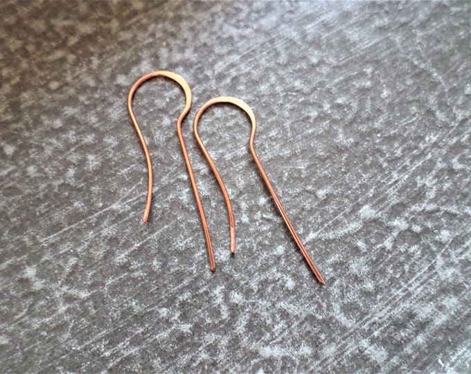 Elf Ear Wires Hand-forged Sterling Copper Steel or Nugold | Etsy