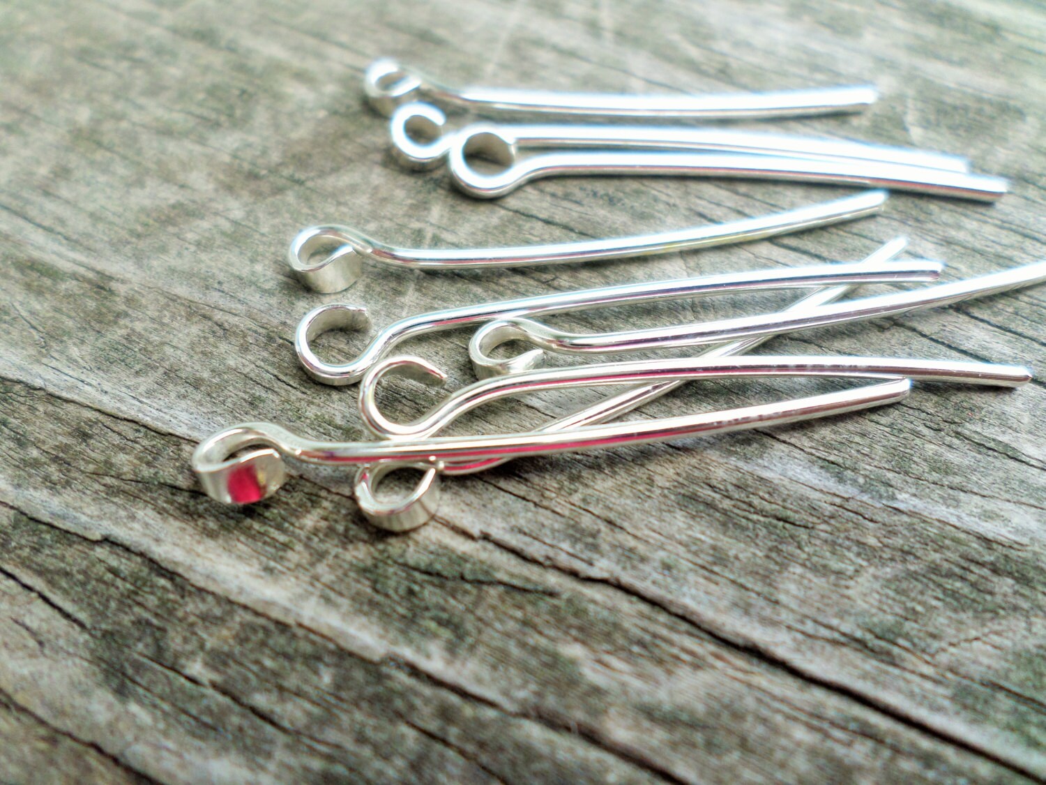 Flat Loop Eye Pins Choose From Sterling Silver Copper | Etsy