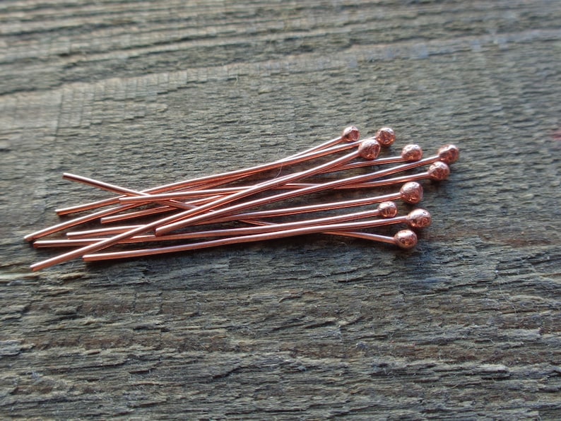 Ball Pins Handmade in Sterling Silver, Copper 22g - Etsy