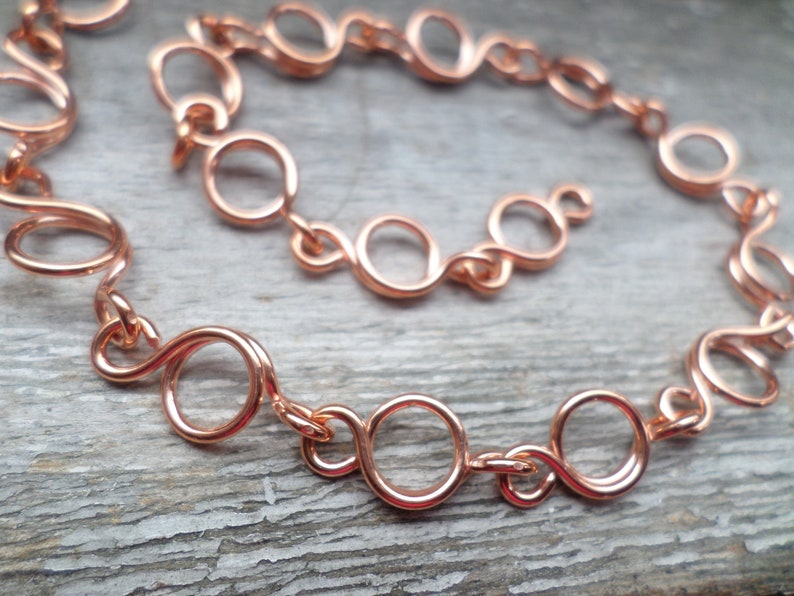 Small Handmade Loop Chain 7mm Chain/sold by the FT | Etsy