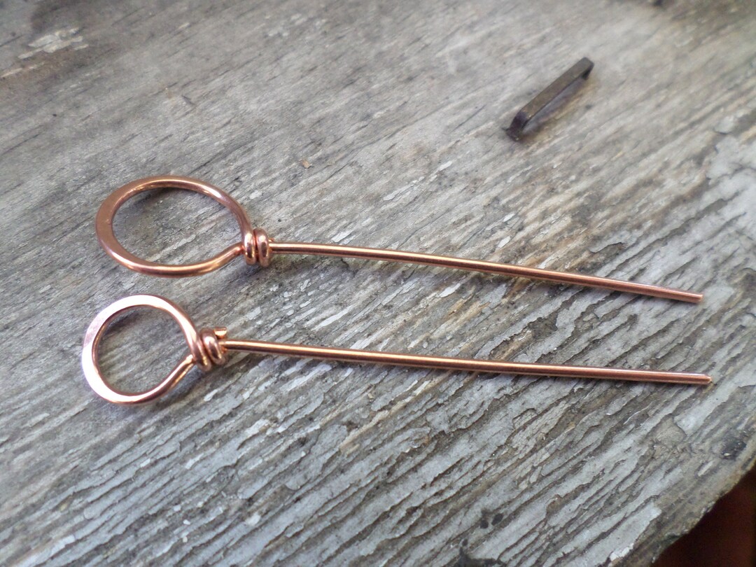 Large Wrapped Loop Eye Pins Choose From Sterling Silver, Copper ...