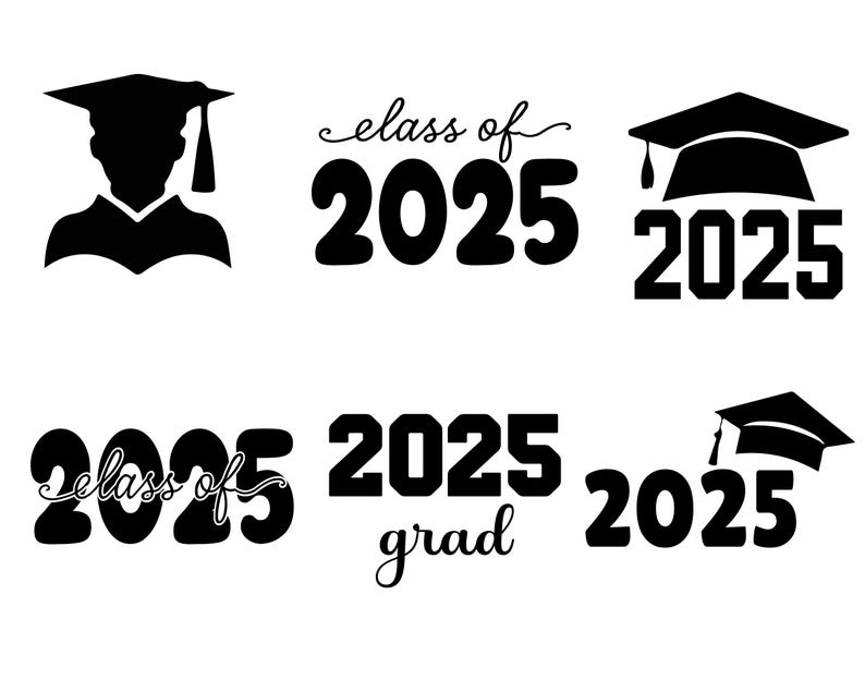 Graduation 2025 SVG Bundle: Senior Class Cut Files (digital Download ...