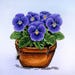 Cross Stitch Pattern. Viola Flower Embroidery PDF. Floral Needlework ...