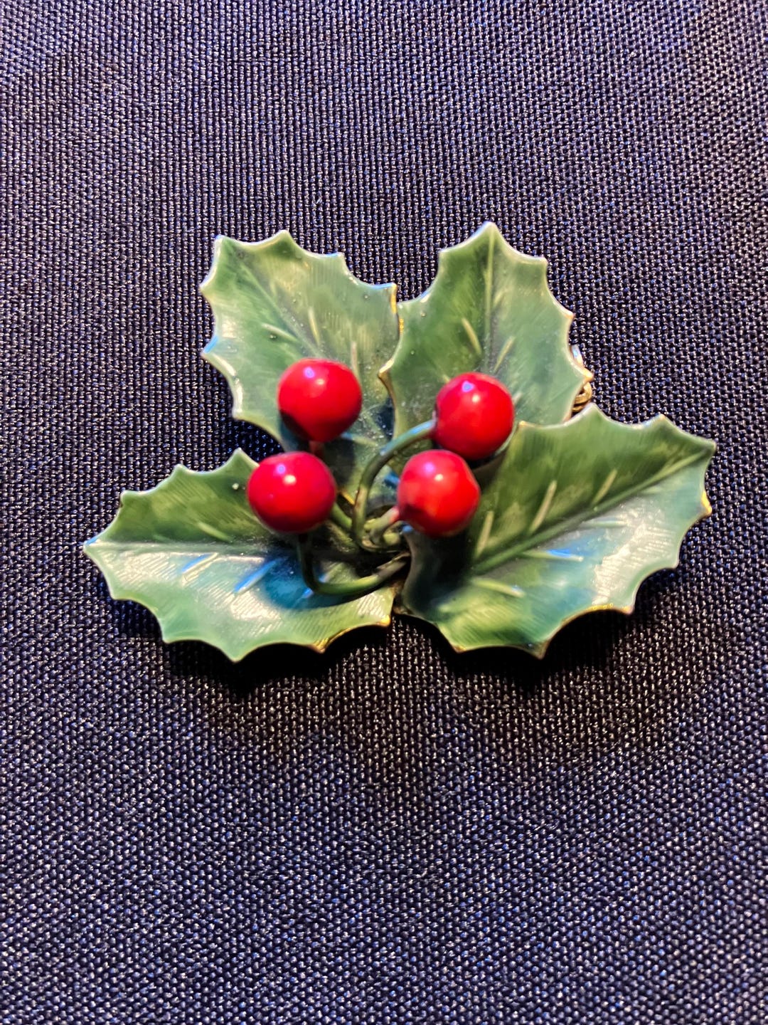 Vintage SANDOR CO. Holly Leaves Christmas Brooch Pin - Etsy