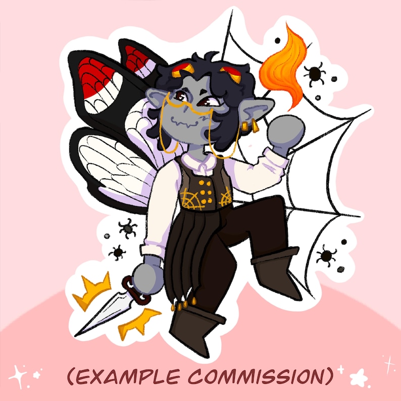 Custom YCH Stickers - Chibi Sticker Commission | Unique OC ...