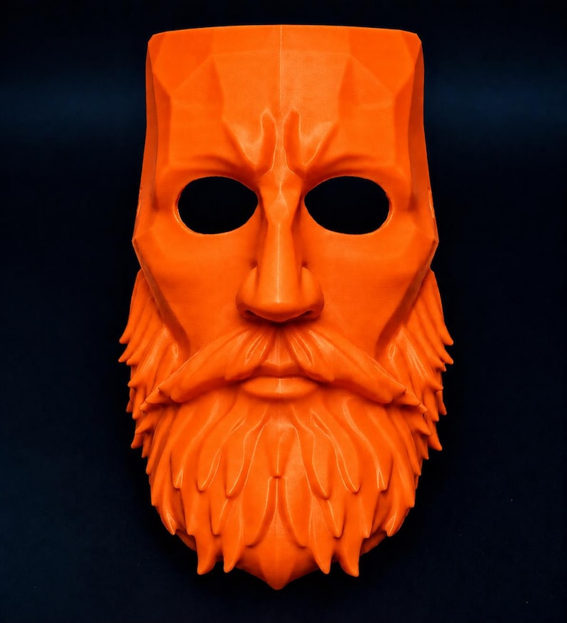 3D Printed Beard Mask _ Wearable Face Cover _ Cosplay Costume ...