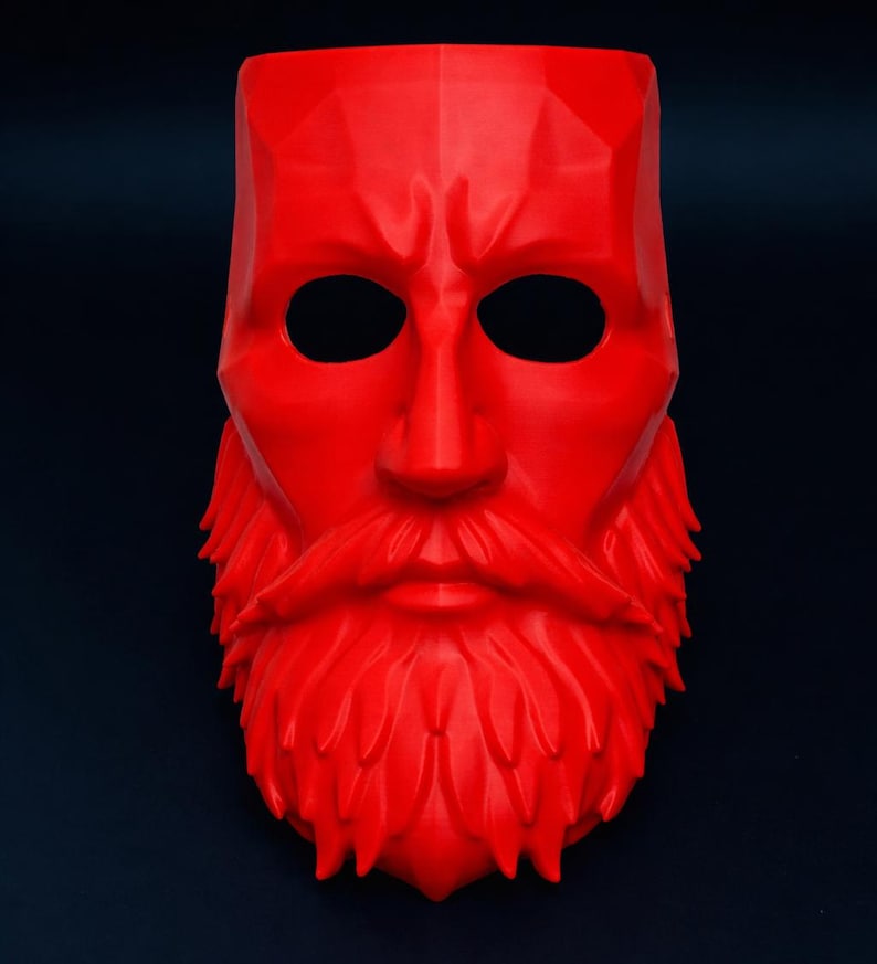 3D Printed Beard Mask _ Wearable Face Cover _ Cosplay Costume ...