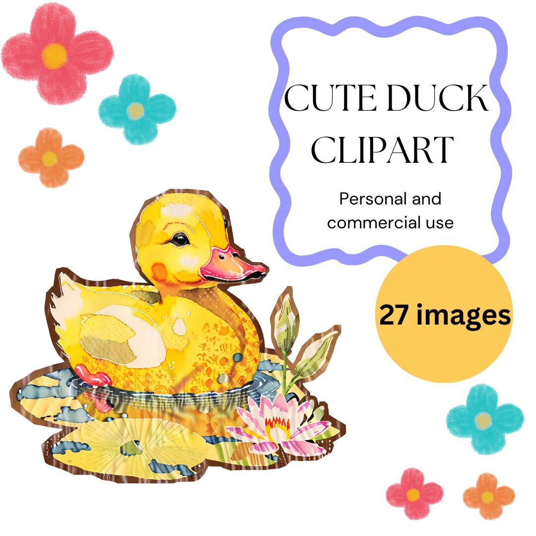 27 Pack of Colourful and Cute Duck Clip Art| Projects | Decore ...