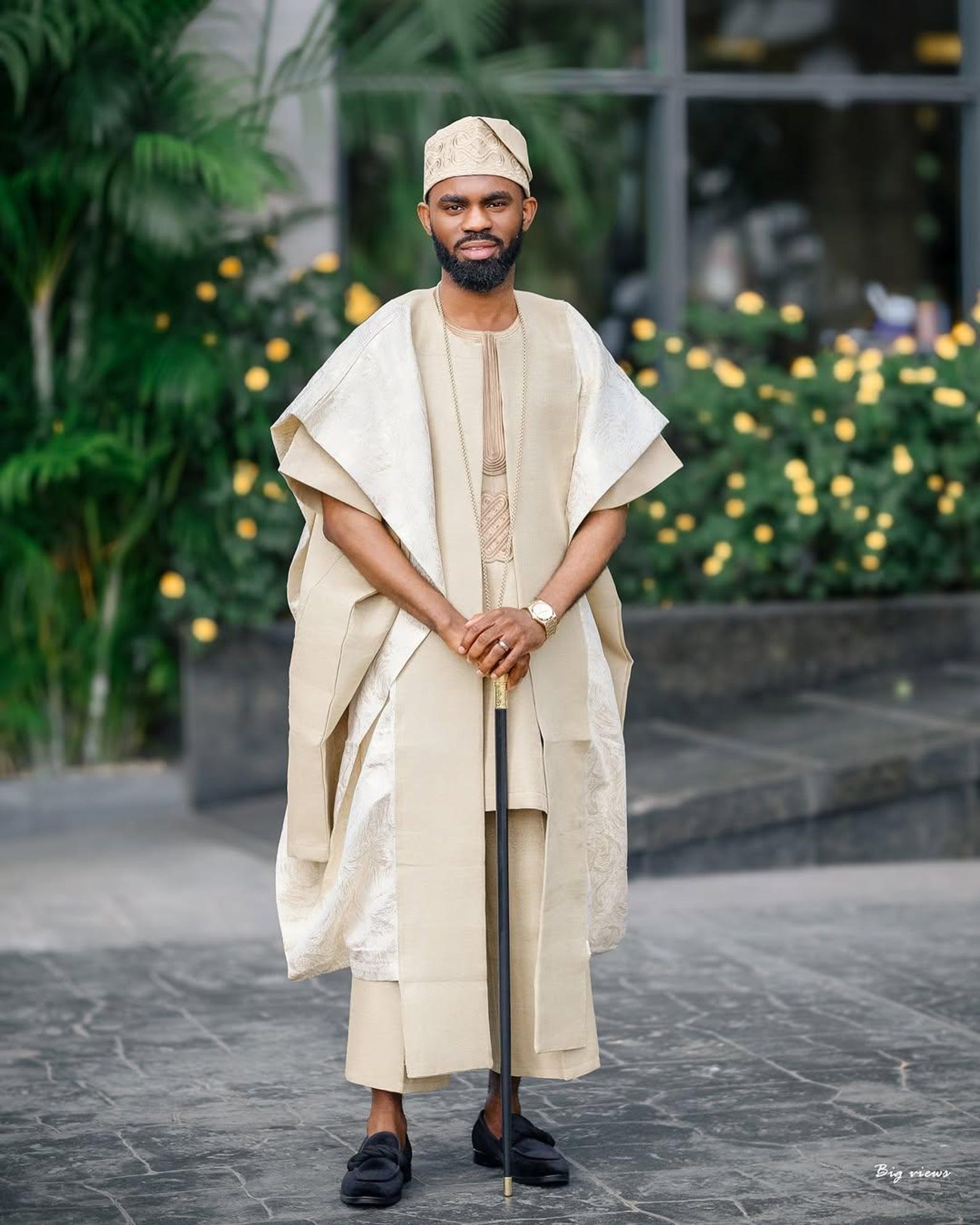 3pcs Champagne Gold African Agbada Suit: Traditional Wedding Outfit - Etsy