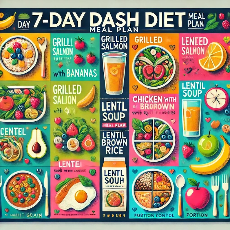 7-DASH Diet Meal Plan | Notion Template - Etsy