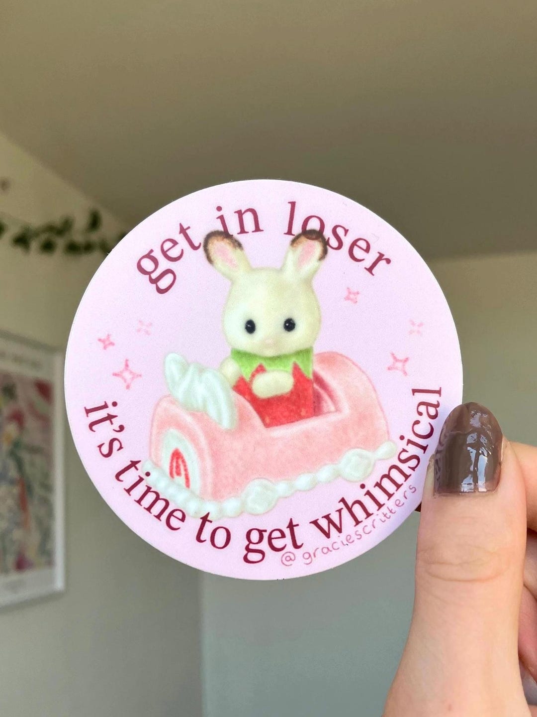 Get in Loser, Critter Sticker - Etsy