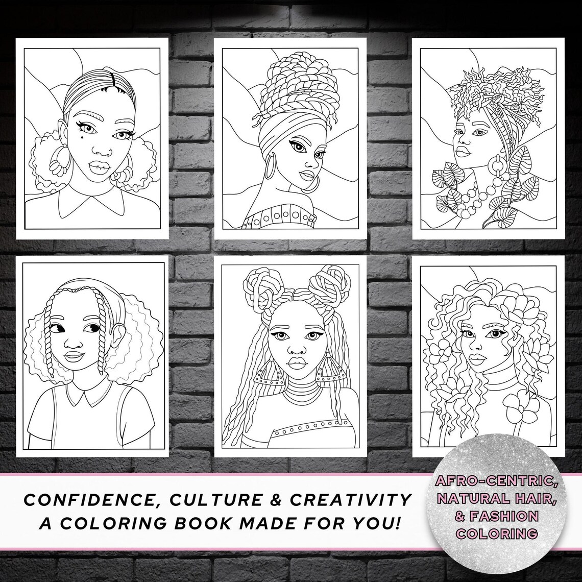 Melanin and Magic: A Black Girl Coloring Experience – 29-page Digital ...