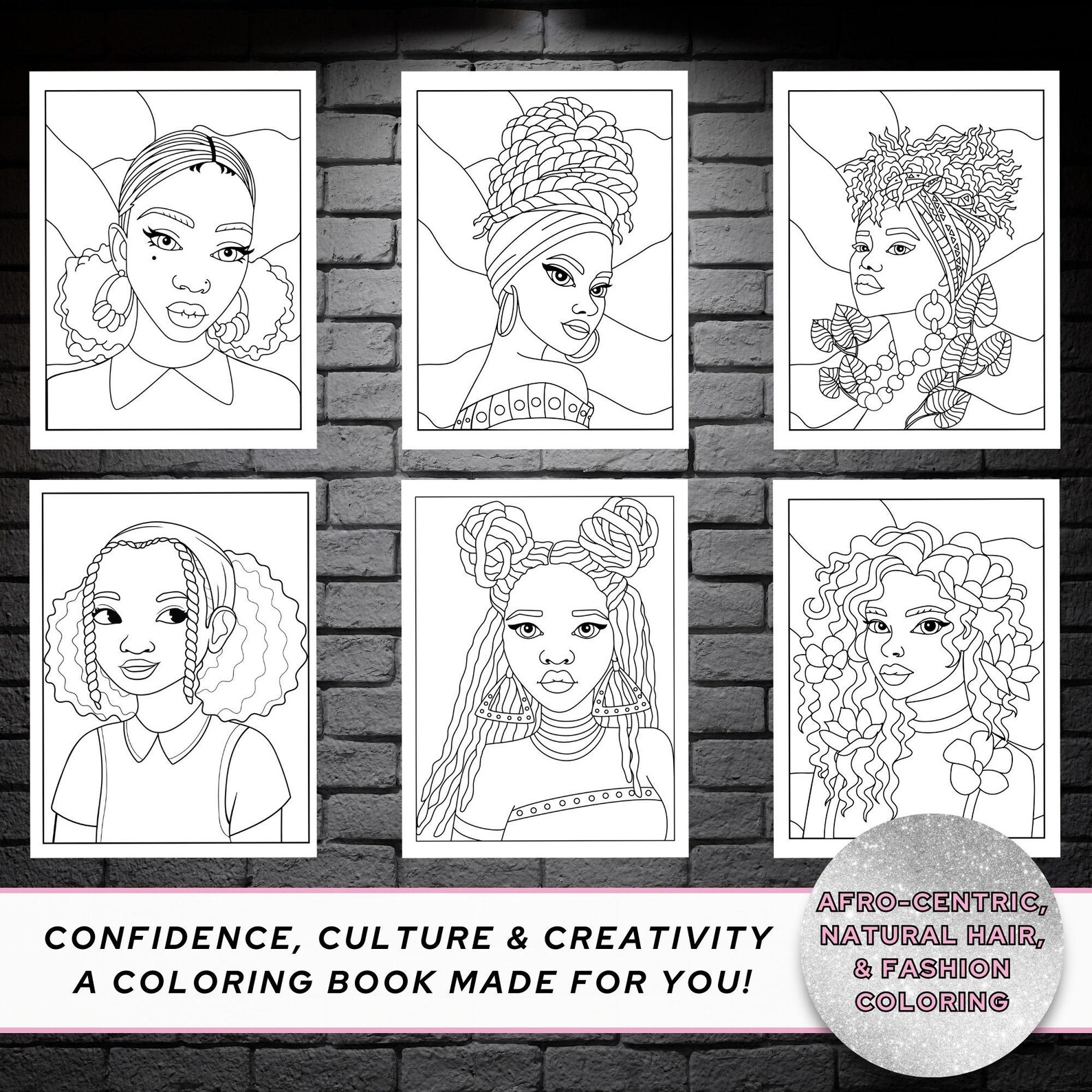 Melanin and Magic: A Black Girl Coloring Experience – 29-page Digital ...