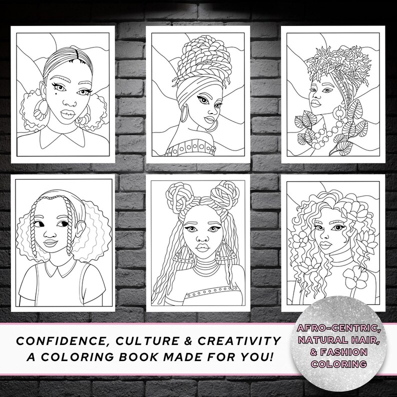 Melanin and Magic: A Black Girl Coloring Experience – 29-page Digital ...