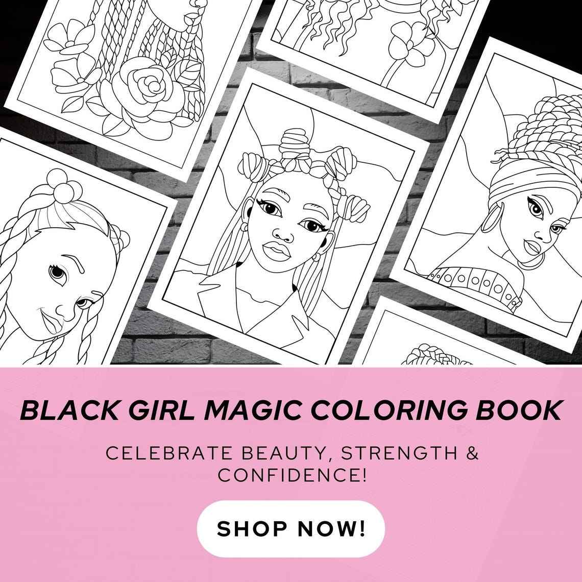 Melanin and Magic: A Black Girl Coloring Experience – 29-page Digital ...