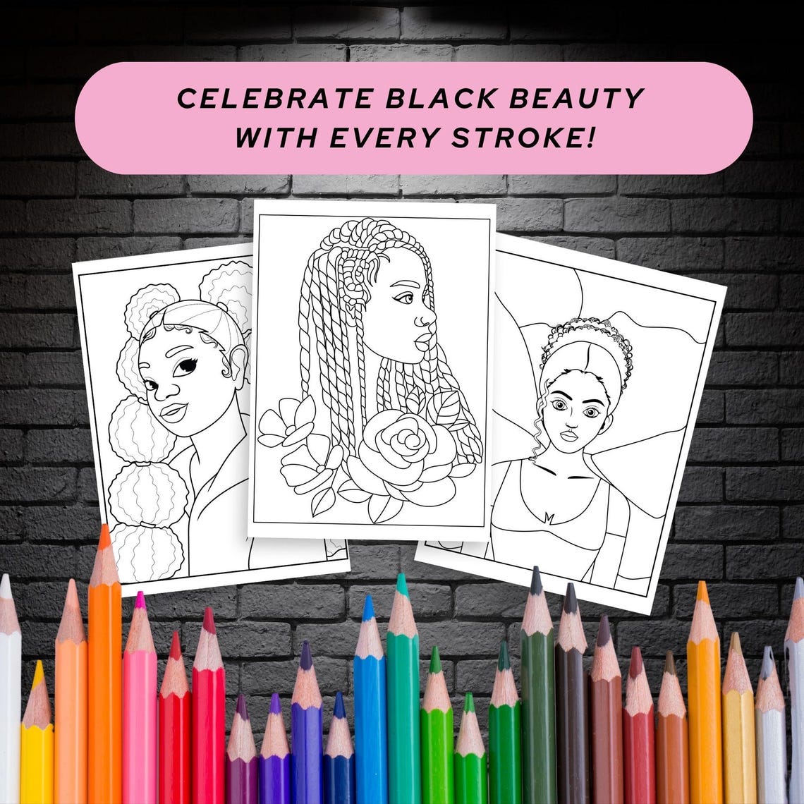 Melanin and Magic: A Black Girl Coloring Experience – 29-page Digital ...