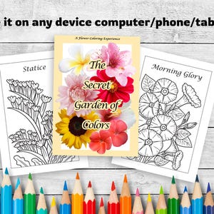 Floral Alphabet Digital Coloring Book – 46 Pages of Stunning Flowers ...