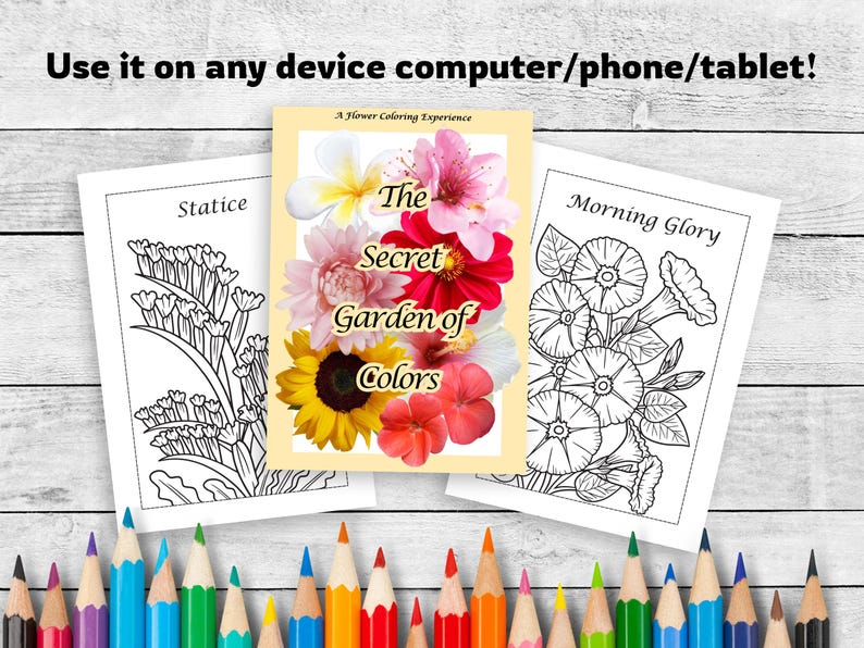 Floral Alphabet Digital Coloring Book – 46 Pages of Stunning Flowers ...
